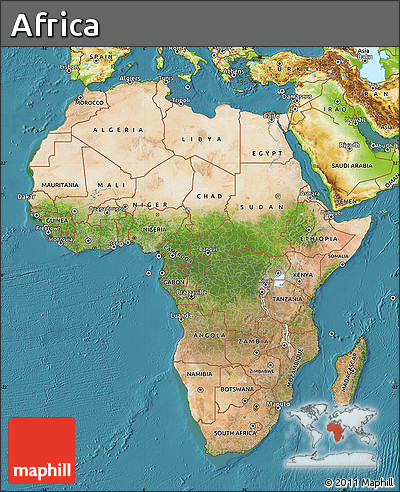 Africa Map Physical Features Labeled
