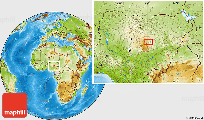 Physical Location Map of Miri