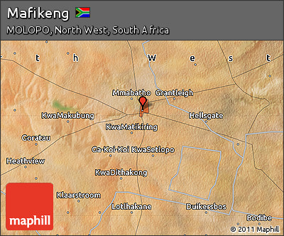 Free Satellite Map of Mafikeng
