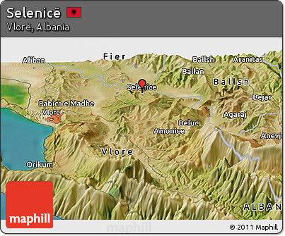 Free Satellite Panoramic Map of Selenicë