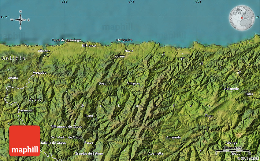 Satellite Map of Dompiñor