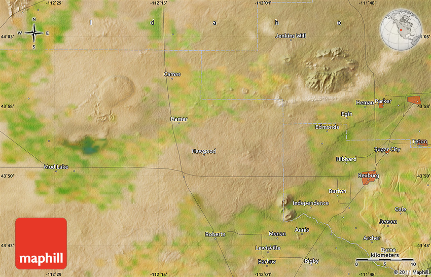 Satellite Map of Terreton