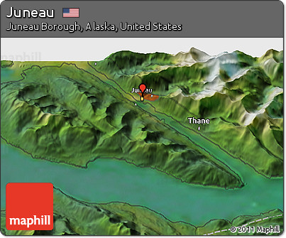 Free Satellite 3D Map of Juneau