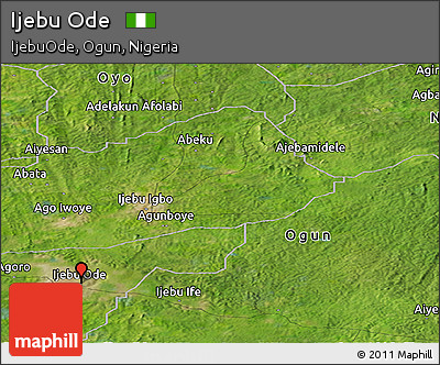 Free Satellite Panoramic Map of Ijebu Ode