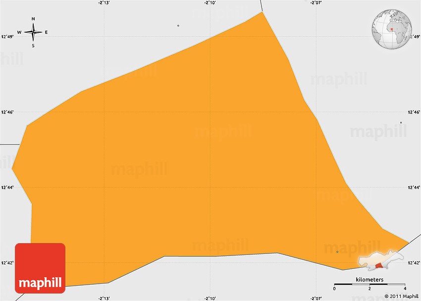 Political Simple Map of Pilimpikou, single color outside, borders and labels