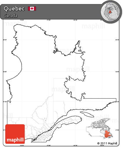 Free Blank Simple Map of Quebec, cropped outside, no labels Free Blank Simple Map of Quebec, cropped outside, no labels