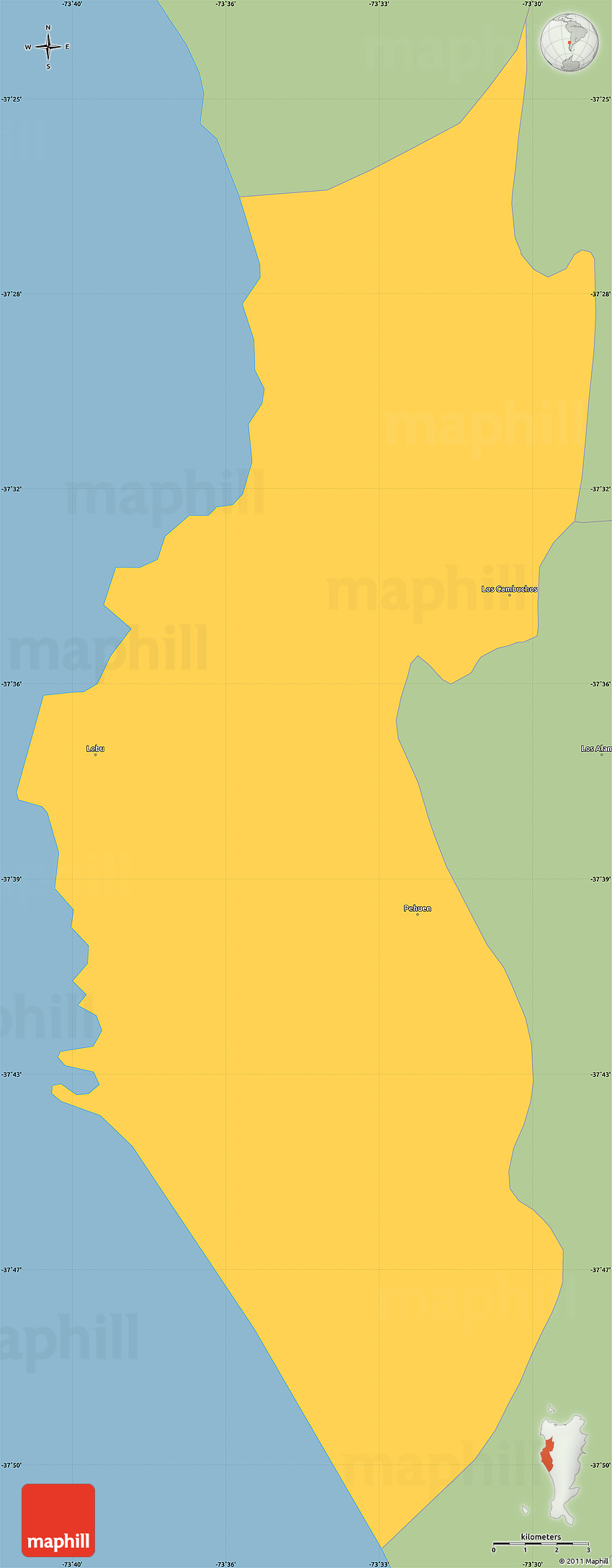 Savanna Style Simple Map of Lebu