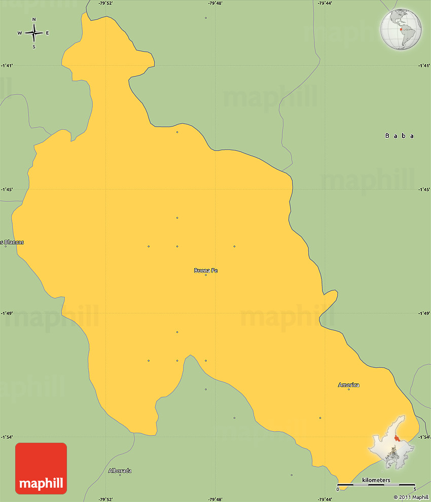 Savanna Style Simple Map of Urbina Jado