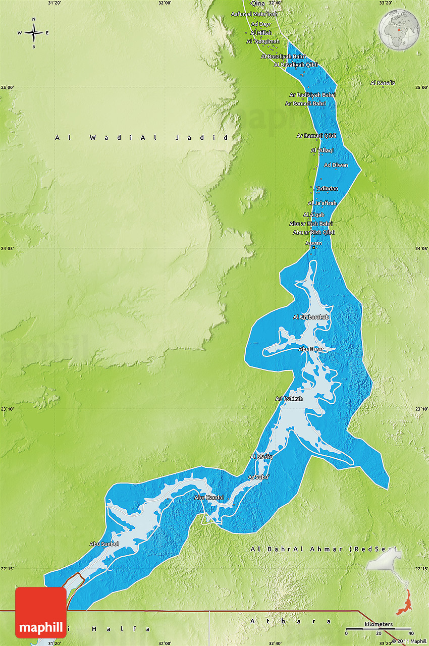 Political Map Of Aswan Physical Outside