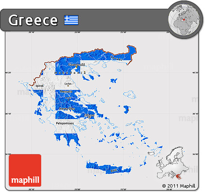 Free Flag Map of Greece