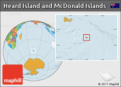 Free Political Location Map of Heard Island and McDonald Islands ...