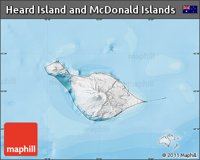 Free Satellite Map of Heard Island and McDonald Islands, political ...