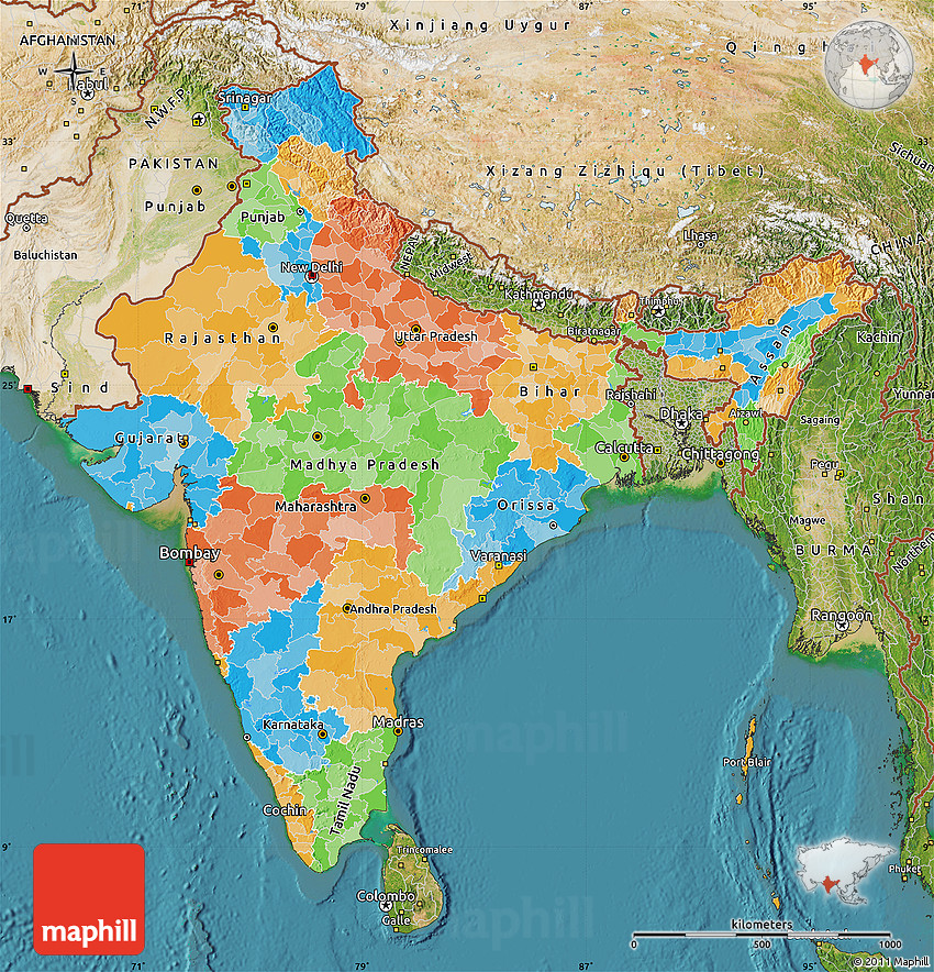 India Map Political Map Of India Political Map Of India With Cities