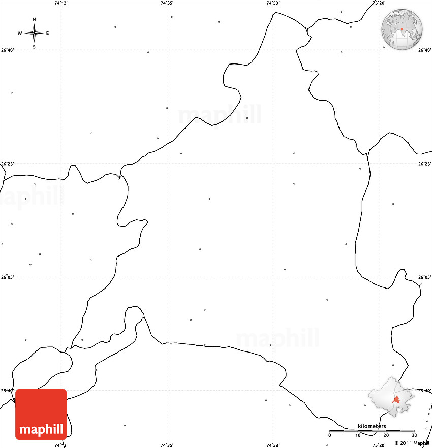 Blank Simple Map Of Ajmer No Labels blank-simple-map-of-ajmer-no-labels