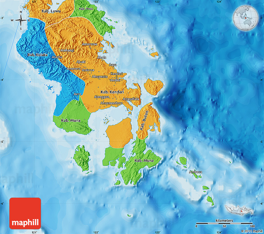 Political Map of South-East Sulawesi