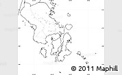 Blank Simple Map of South-East Sulawesi
