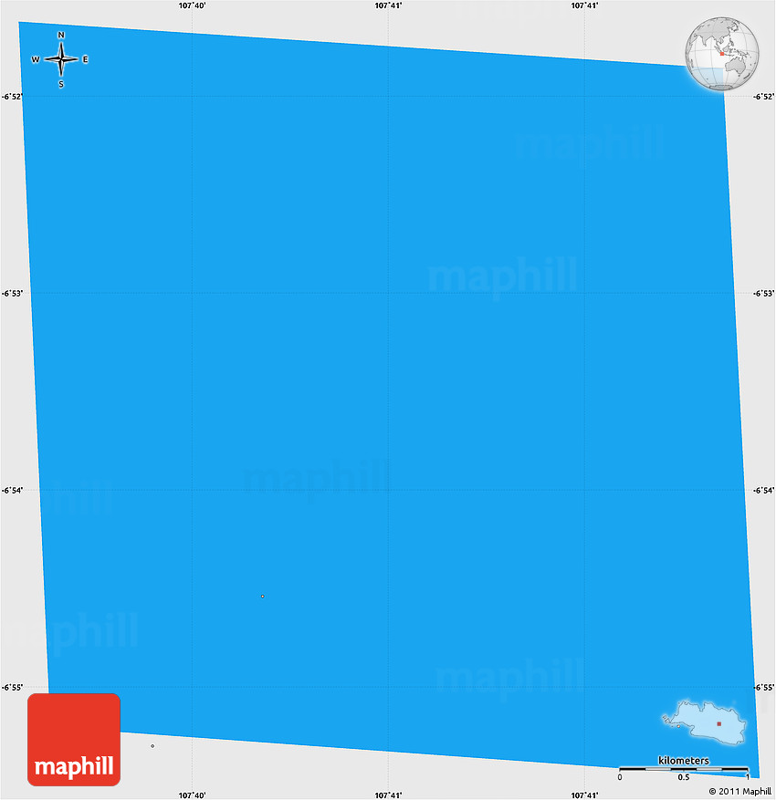 Political Simple Map of Kodya. Bandung, single color outside, borders and labels