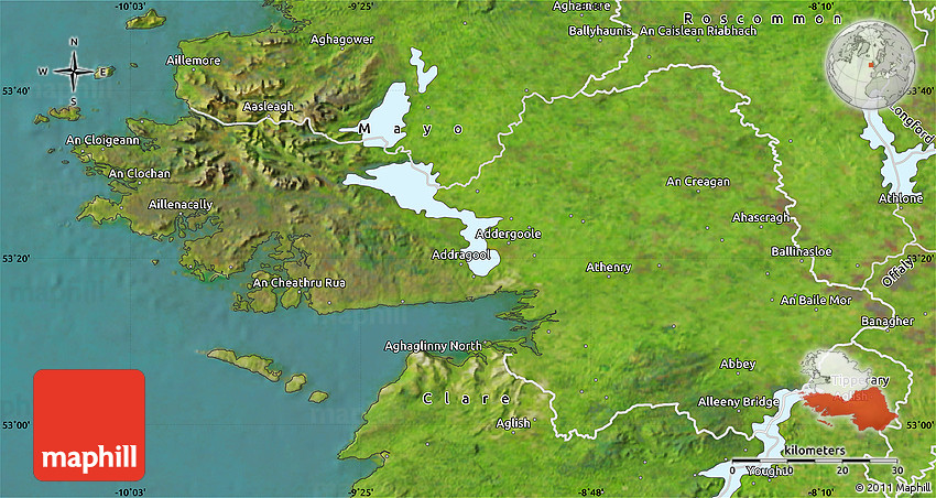 Satellite Map of Galway