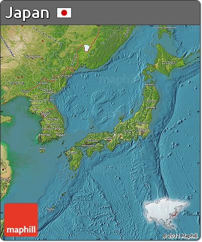 Free Satellite Map of Japan