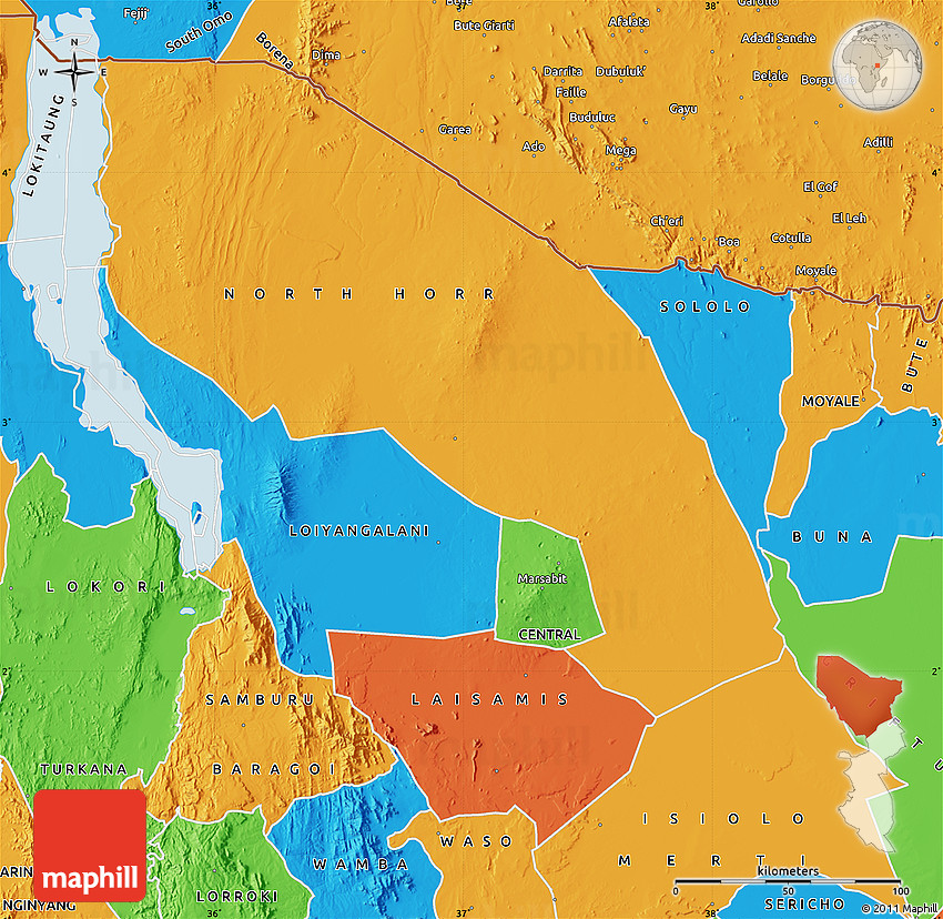Political Map of MARSABIT
