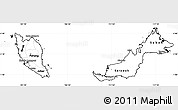 Blank Simple Map of Malaysia