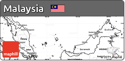 Free Blank Simple Map of Malaysia