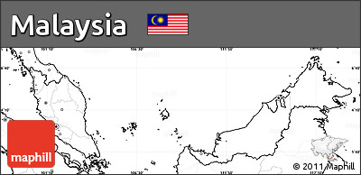 Free Blank Simple Map of Malaysia, no labels