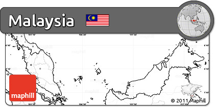 Free Blank Simple Map of Malaysia, no labels