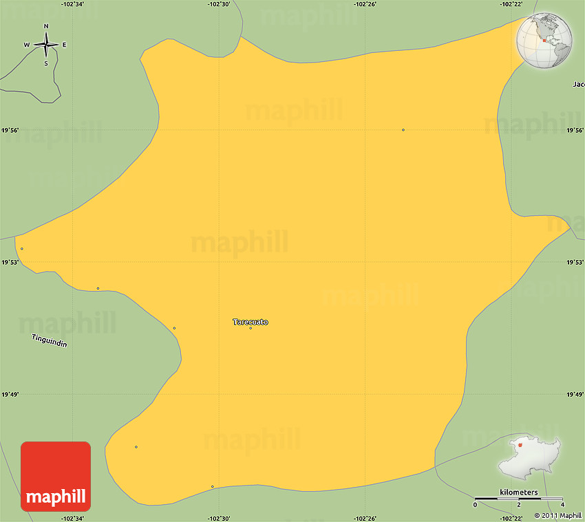 Savanna Style Simple Map of Tangamandapio