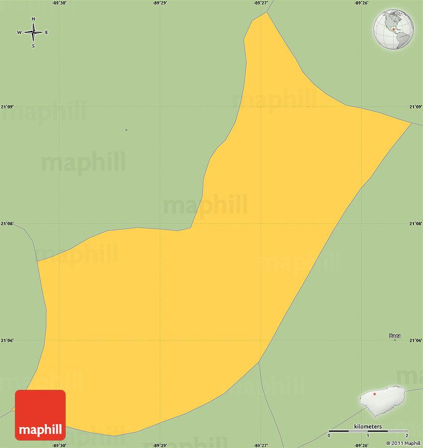 Savanna Style Simple Map of Mococha