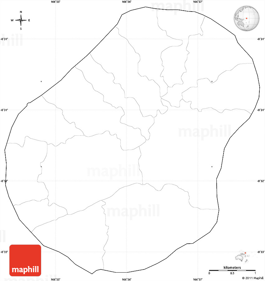 Blank Simple Map of Nauru, no labels