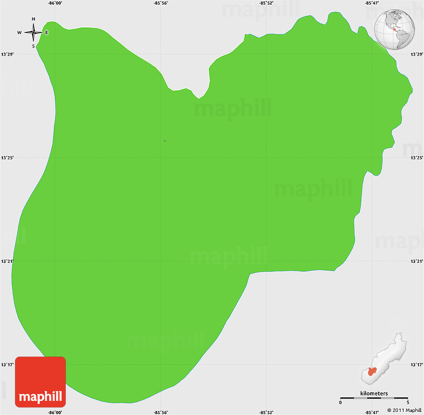 Political Simple Map of Las Praderas, single color outside