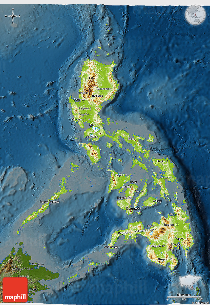 Physical Map Of Philippines Ezilon Maps Vrogue