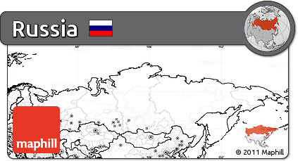 Free Blank Simple Map of Russia, no labels