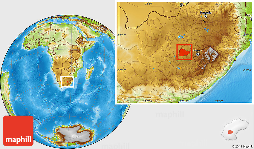 Physical Location Map of BLOEMFONTEIN