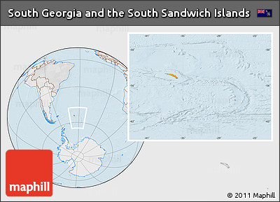 Free Political Location Map of South Georgia and the South Sandwich ...