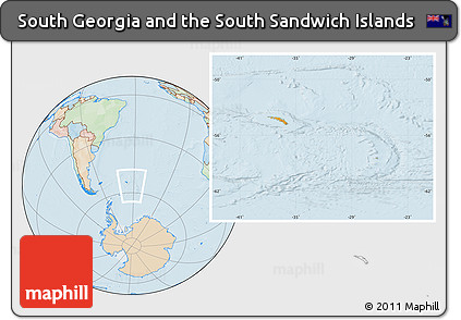 Free Political Location Map of South Georgia and the South Sandwich ...