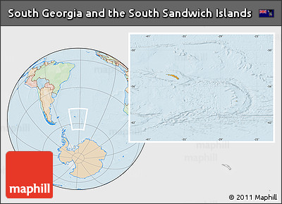 Free Political Location Map of South Georgia and the South Sandwich ...
