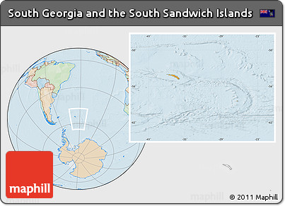Free Political Location Map of South Georgia and the South Sandwich ...