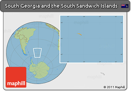 Free Political Location Map of South Georgia and the South Sandwich ...