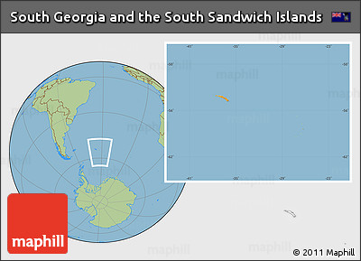 Free Political Location Map of South Georgia and the South Sandwich ...