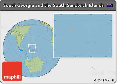 Free Political Location Map of South Georgia and the South Sandwich ...