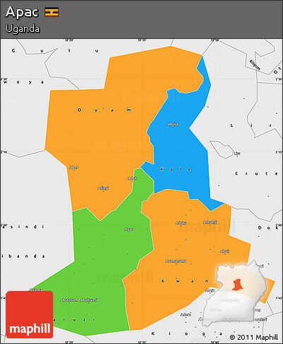 Free Political Simple Map of Apac, single color outside, borders and labels