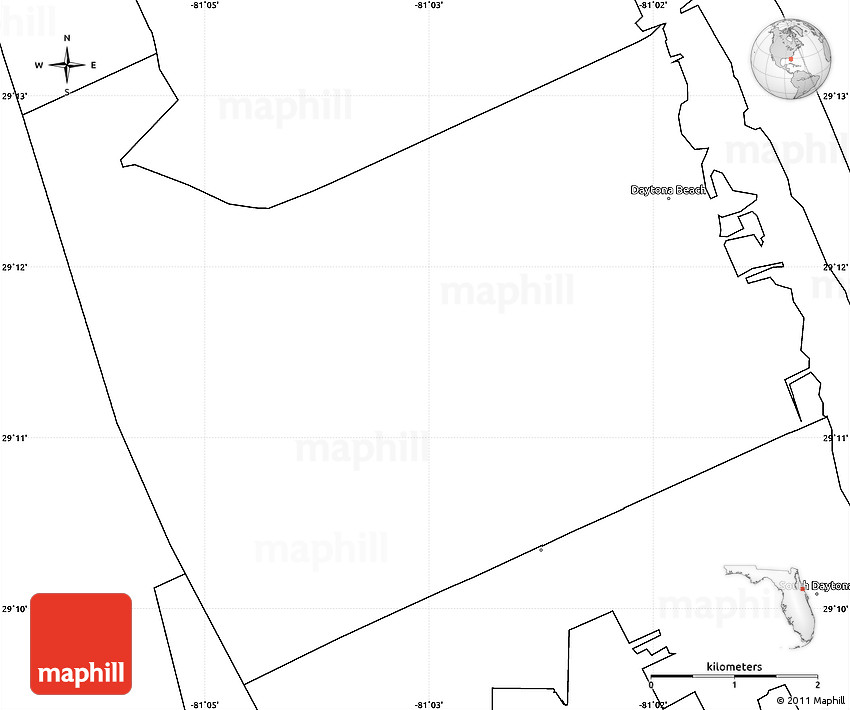 Blank Simple Map of ZIP Code 32114