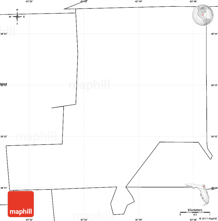 Blank Simple Map Of ZIP Code 32222 blank-simple-map-of-zip-code-32222