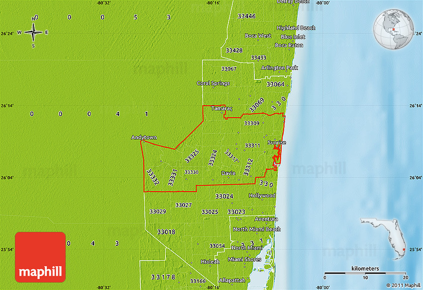 Physical Map Of ZIP Codes Starting With 333 physical-map-of-zip-codes-starting-with-333