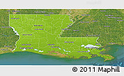 Physical Panoramic Map of Louisiana