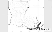 Blank Simple Map of Louisiana, no labels