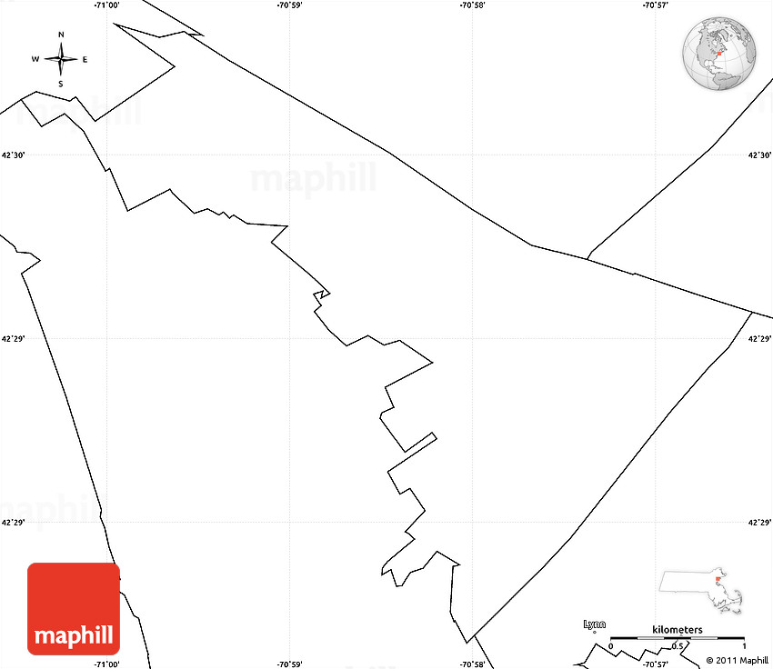 Blank Simple Map Of ZIP Code 01904 blank-simple-map-of-zip-code-01904