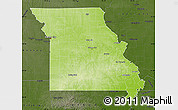 Physical Map of Missouri